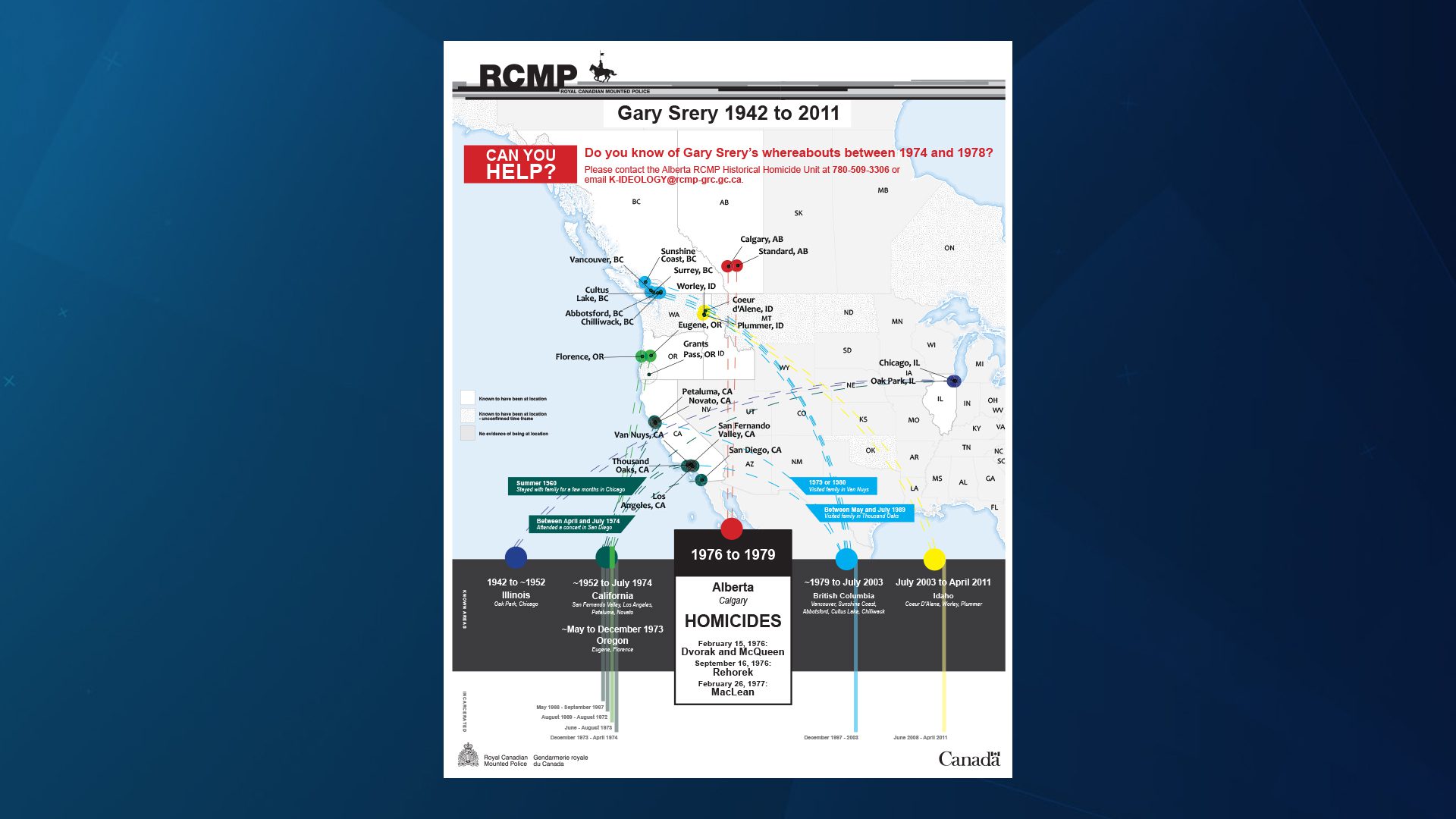 Alberta Rcmp Release 4 Names Linked With Serial Killer From The ‘70 5306