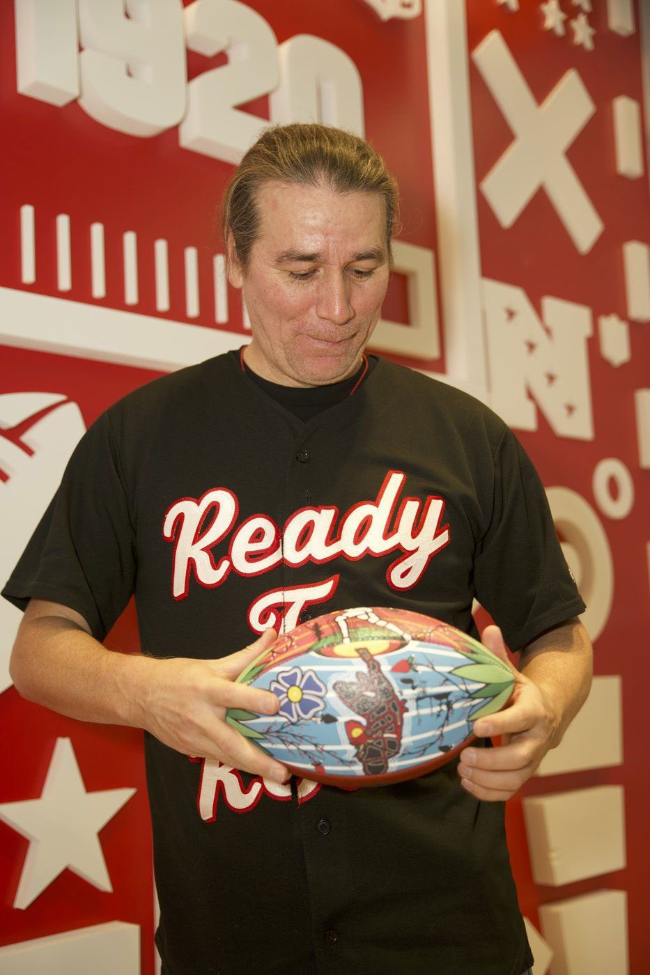 Super Bowl football designed by Nipissing First Nation artist