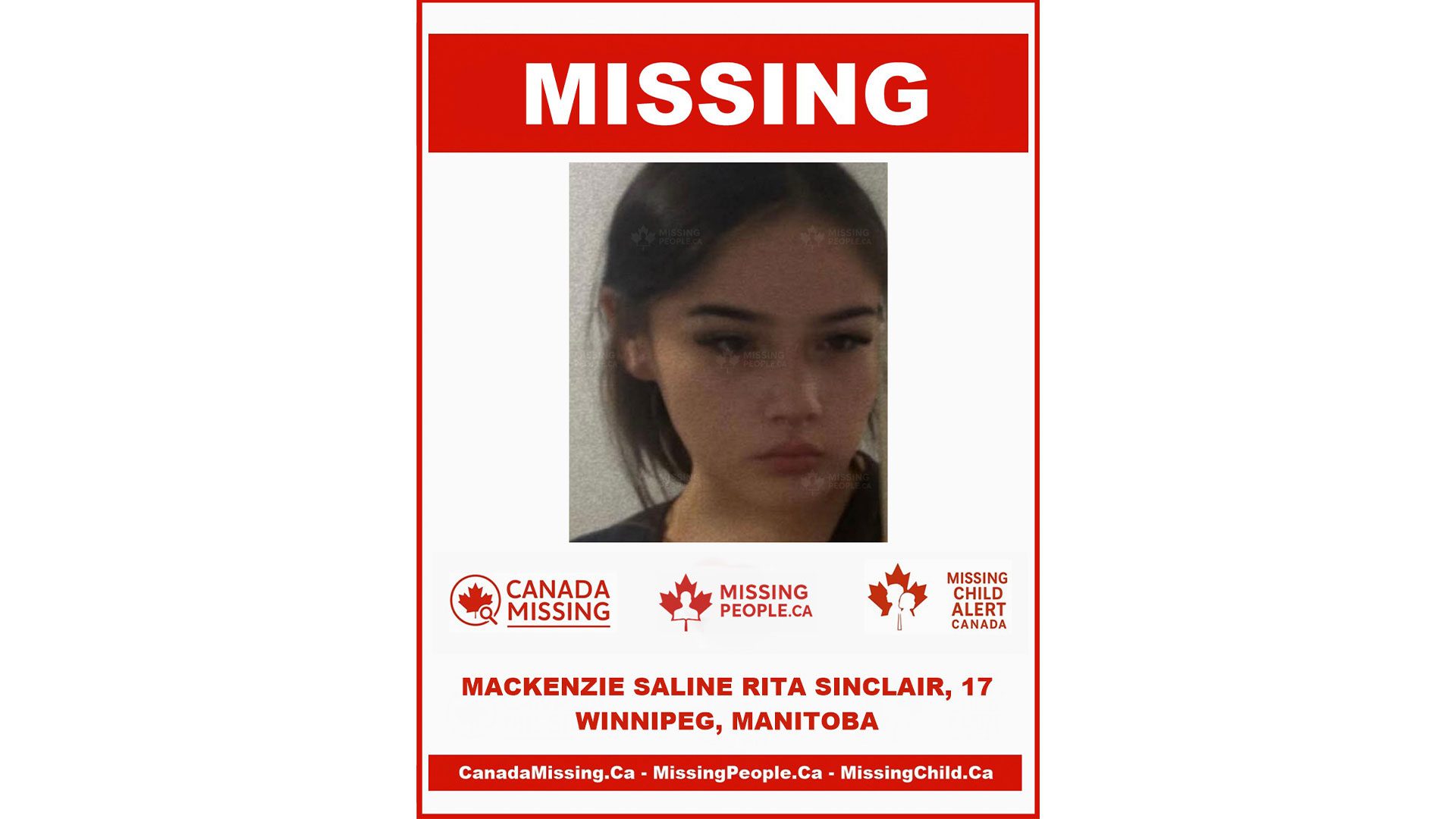 Teen mother missing in Winnipeg while on medical trip